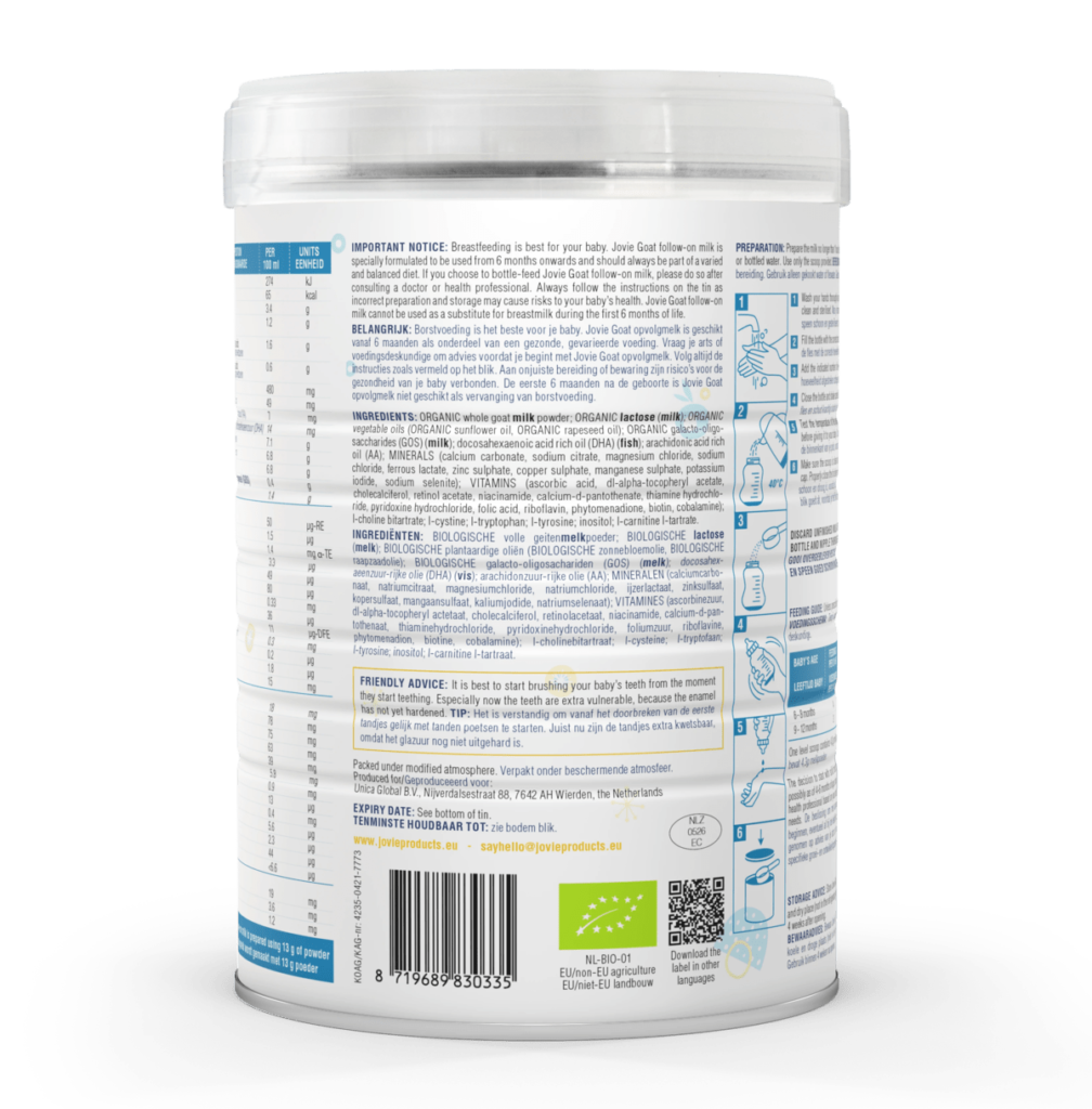 Jovie Goat Milk Stage 2 (6+ months) Baby Formula - Save up to 20%